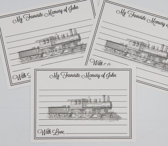 Train my Favorite Memory Cards 4x5.5 | Etsy