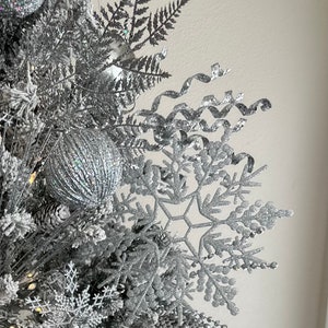 Silver Christmas Tree Kit, Christmas Tree Kit, Tree Decorations, Silver ...