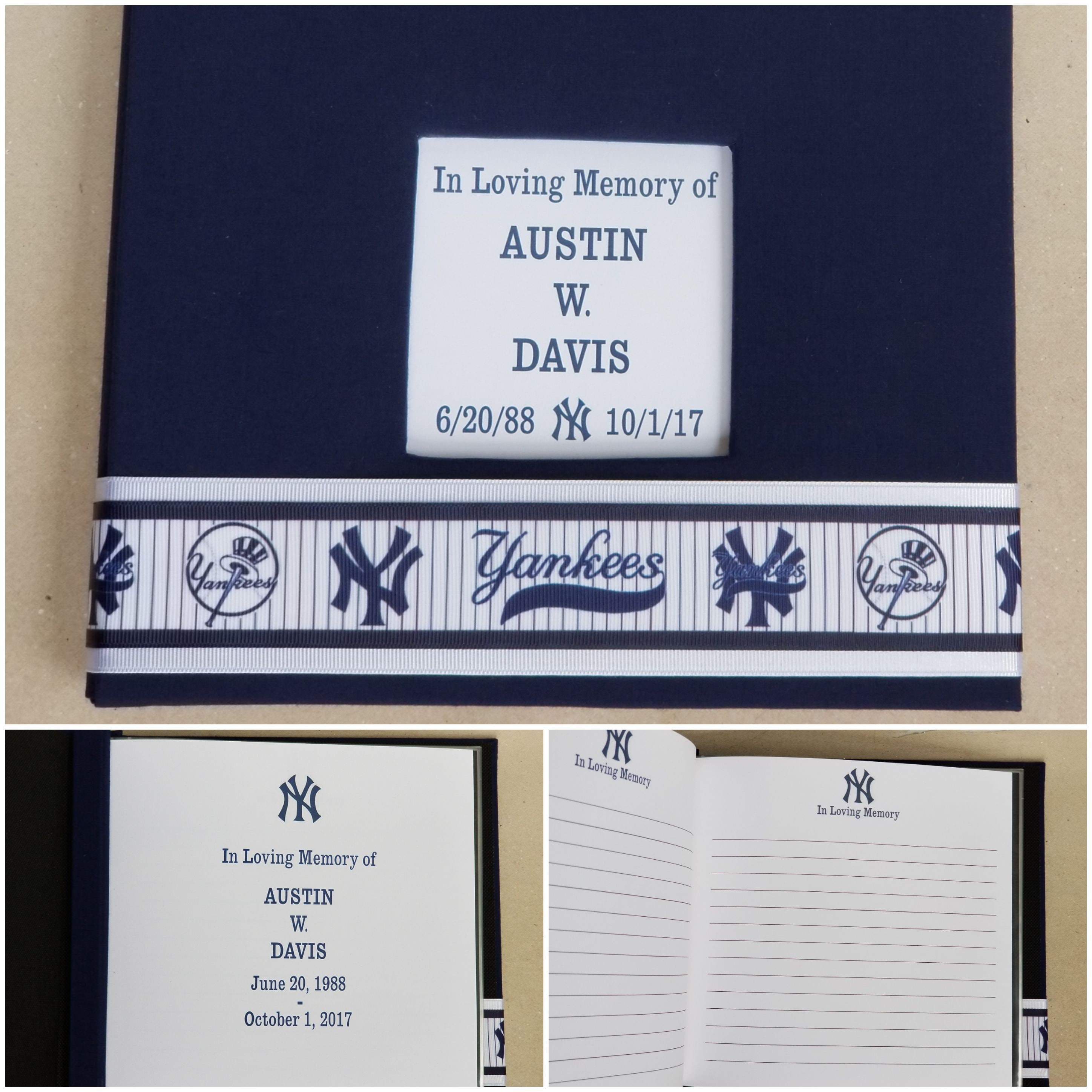 Sports Team Guest Book Set -choice of Ocassion and Team (NFL, MLB, Etc ...