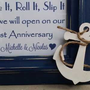 Framed Nautical Sign With Anchor 5x7 or 8x10 custom Sign - Etsy