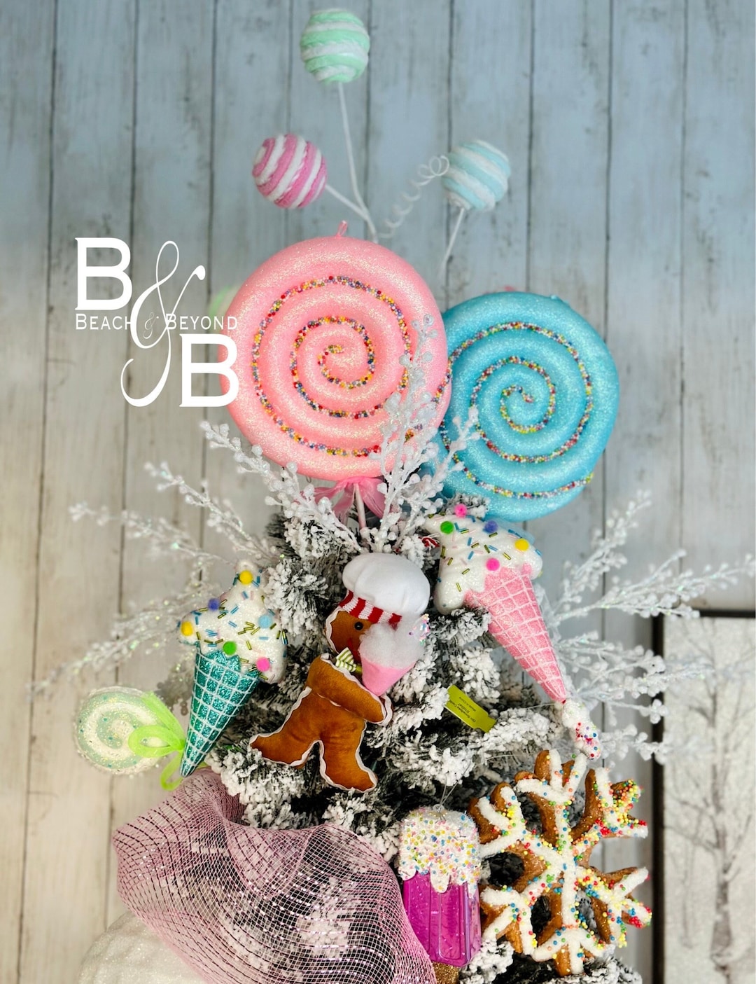 Candy Christmas Tree Kit, Pink Candy Christmas Tree, Tree Decorations ...