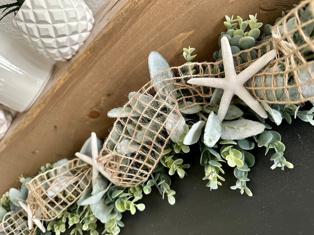 Beach Garland, Starfish Garland, Mantel Garland, Beach Decoration ...