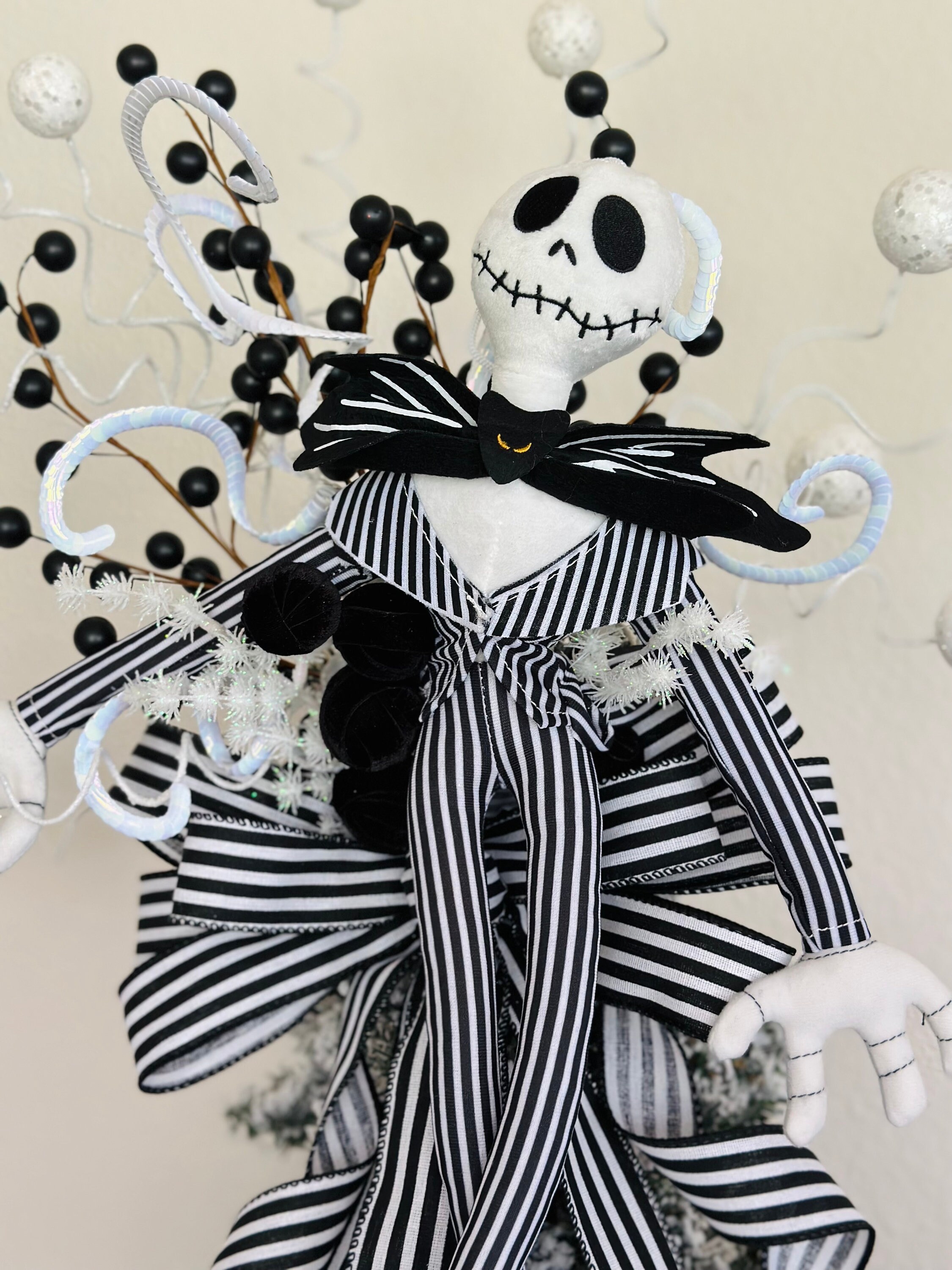 Nightmare Inspired Tree Topper - Large Christmas Tree Topper, Black ...