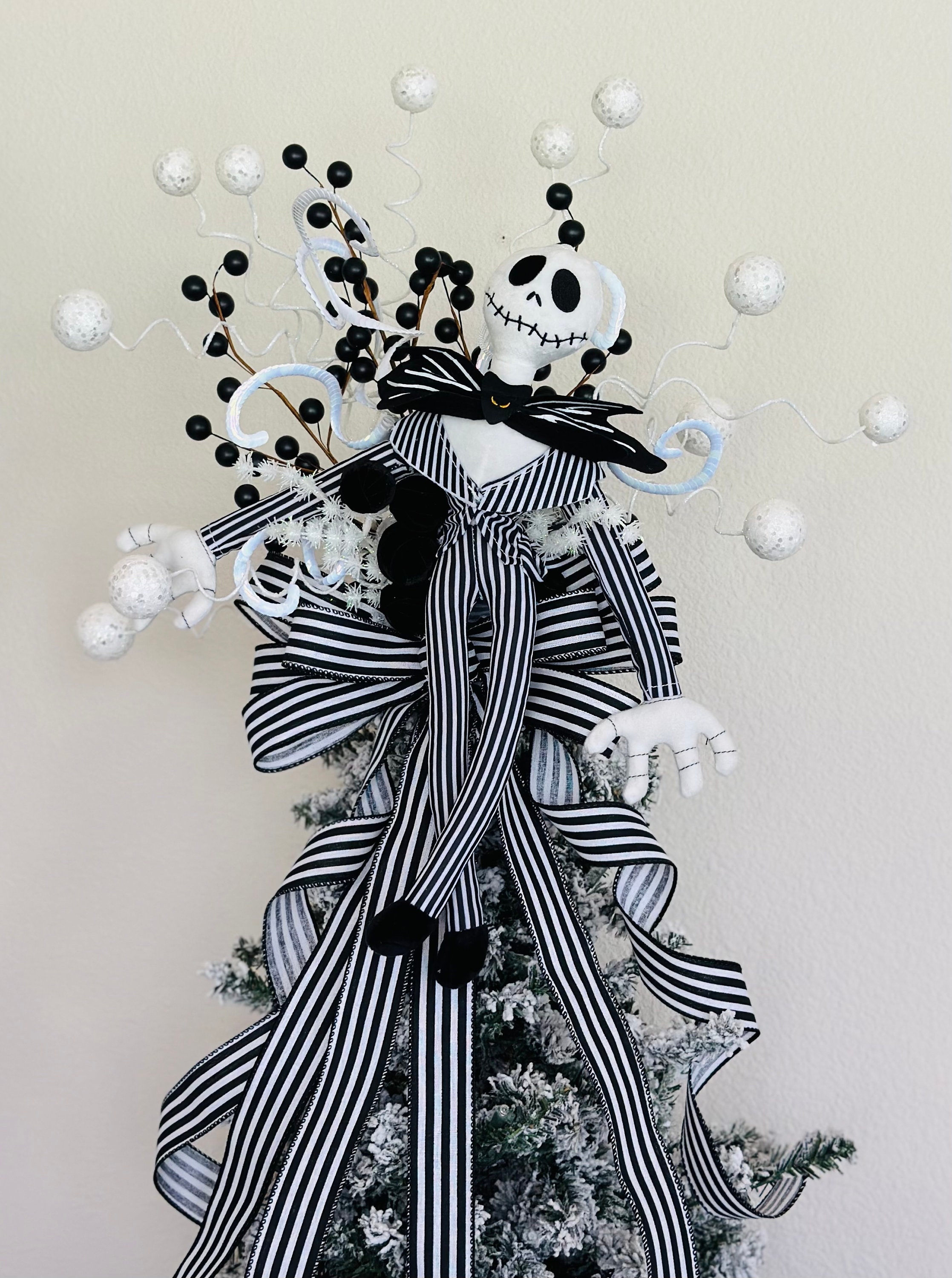 Nightmare Inspired Tree Topper - Large Christmas Tree Topper, Black ...