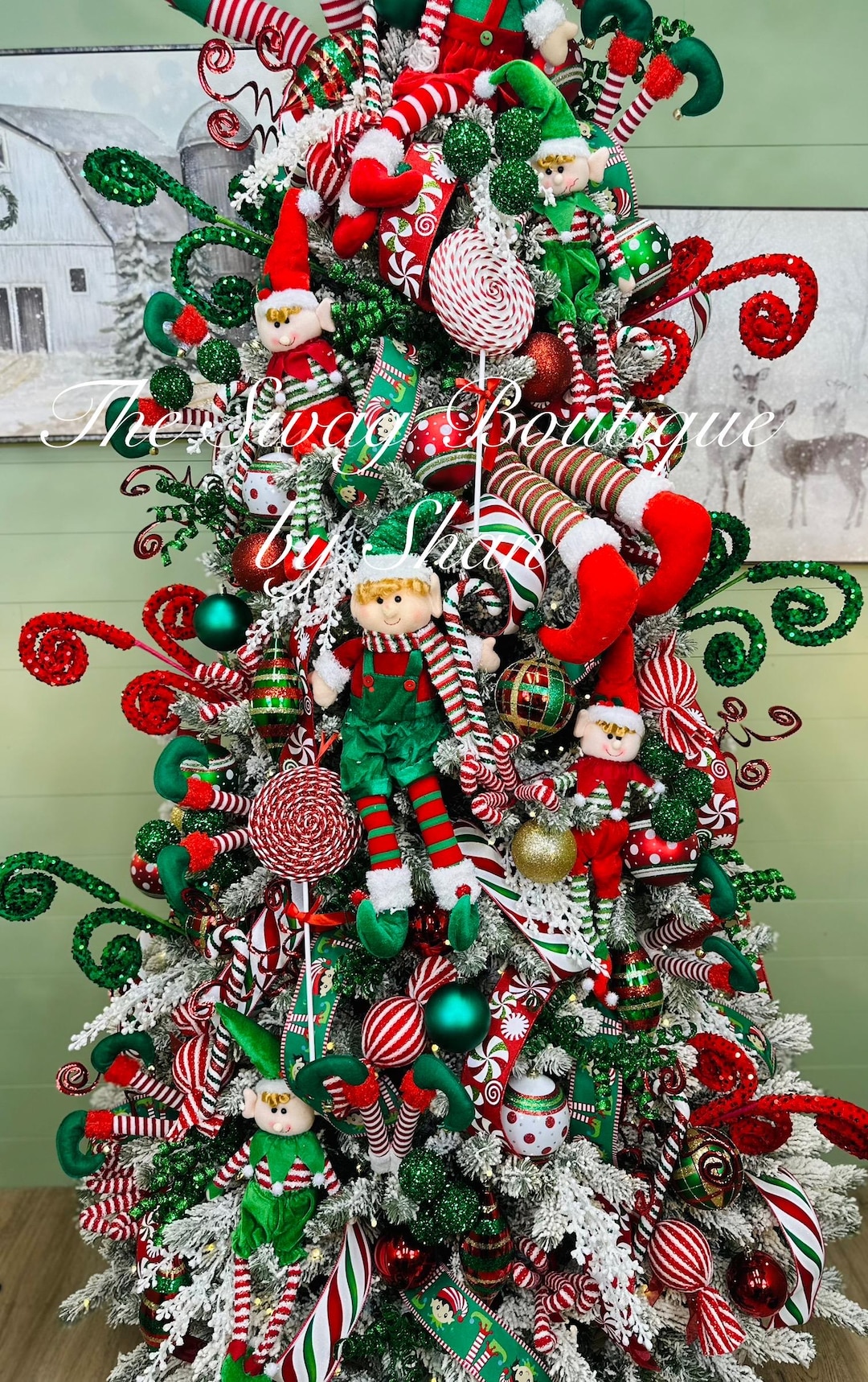 Elf Tree Kit Christmas, Full Tree, Elves Tree, Candy Christmas Tree Kit ...