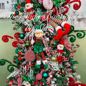 Elf Tree Kit Christmas, Full Tree, Elves Tree, Candy Christmas Tree Kit ...