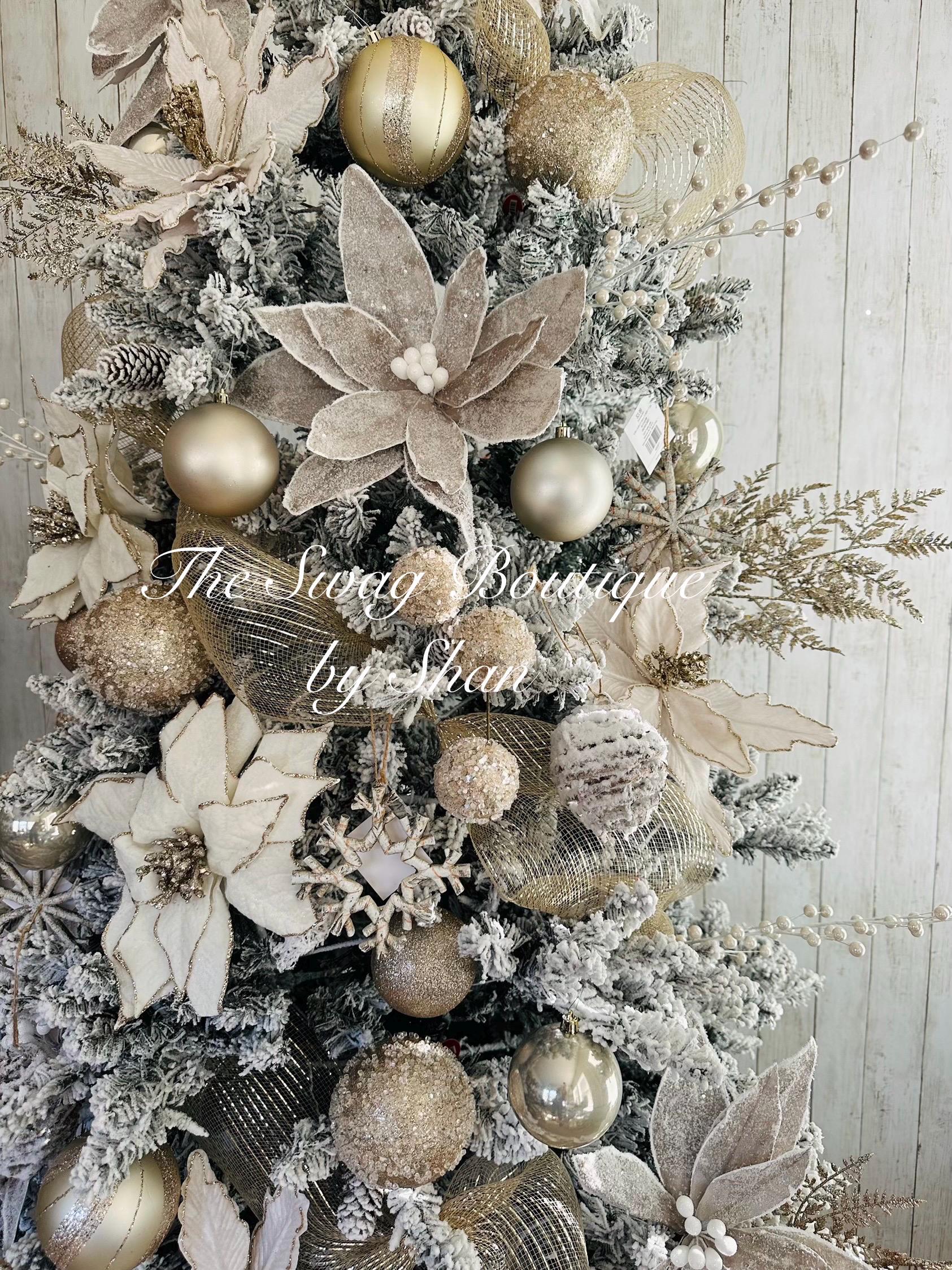 Champagne Christmas Tree Kit - Woodland -bundle Includes Ornaments ...