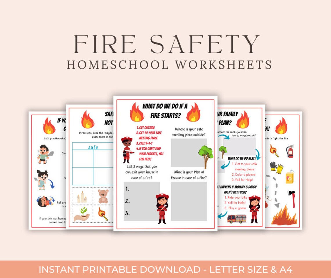 Fire Safety Activity Pack: Homeschool & Preschool Learning (PDF ...
