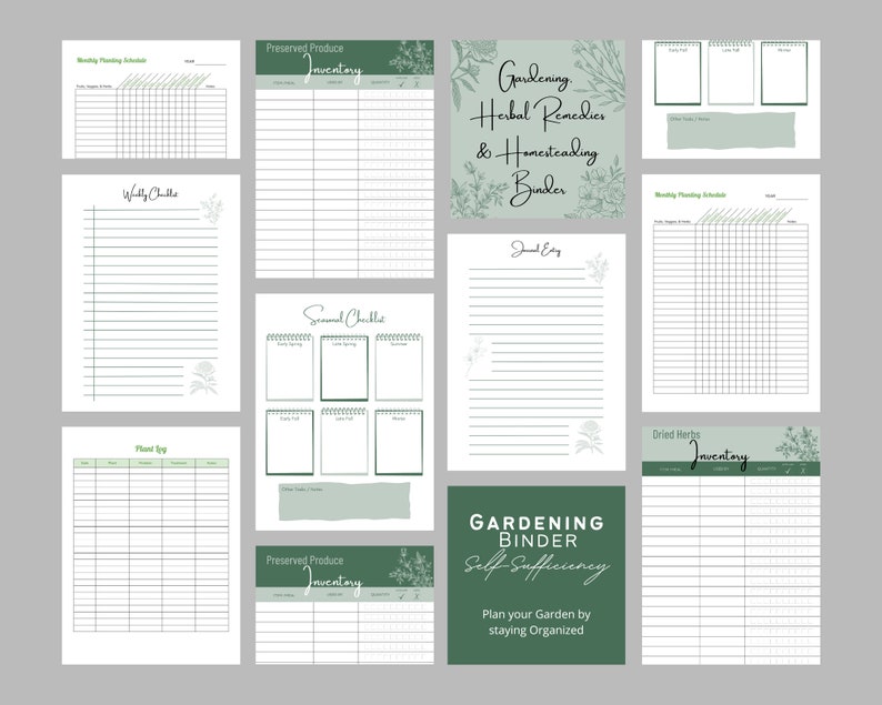 Garden Organization, Garden Journal, Gardening Binder, Gardening Log ...