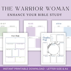 Warrior Woman Bible Study Toolkit: Printable Christian Worksheets ...