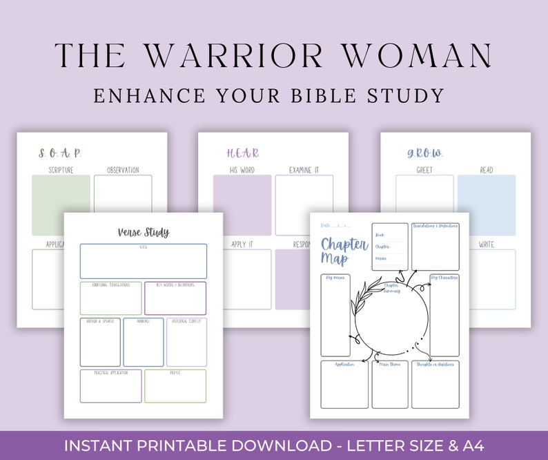 Warrior Woman Bible Study Toolkit: Printable Christian Worksheets ...