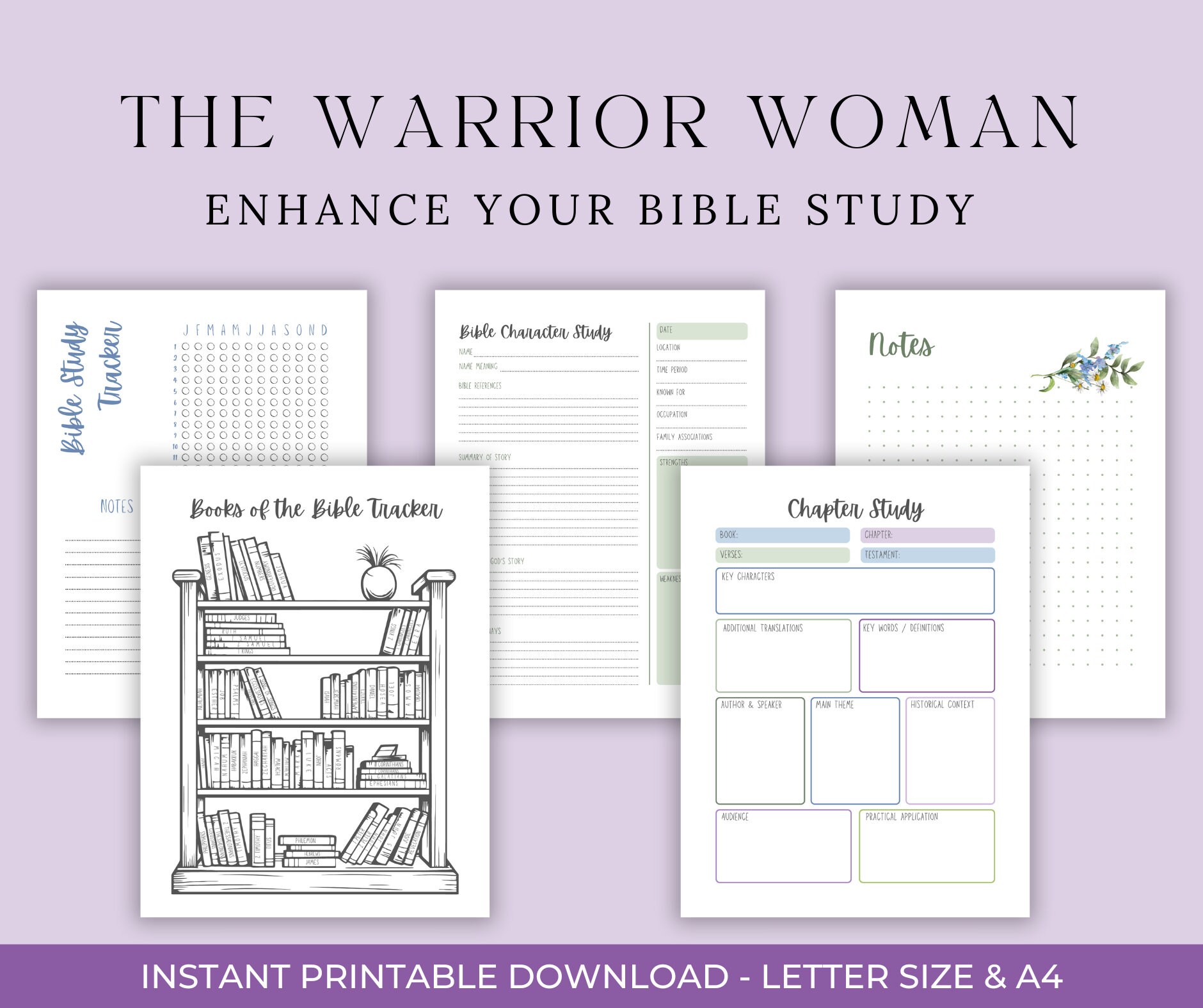 Warrior Woman Bible Study Toolkit: Printable Christian Worksheets ...