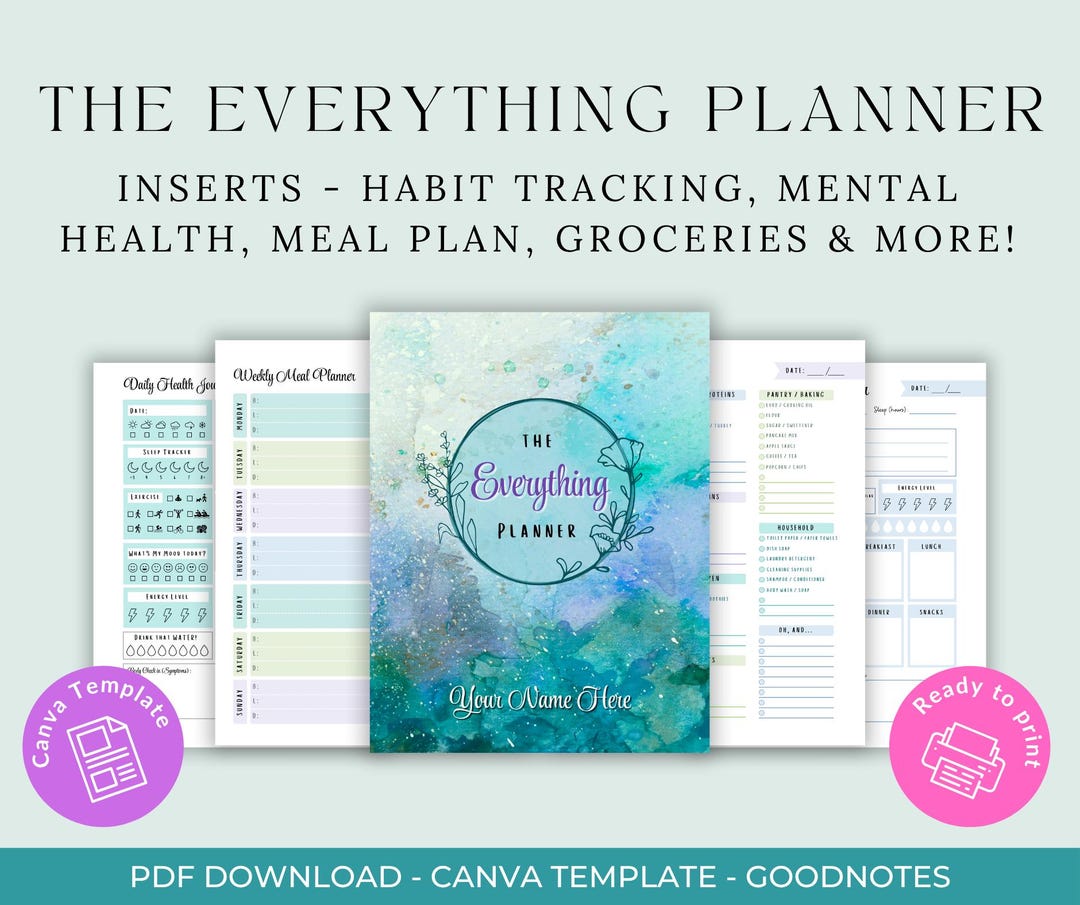 Planner Inserts, Life Planner, Planner Bundle, Ultimate Personal ...