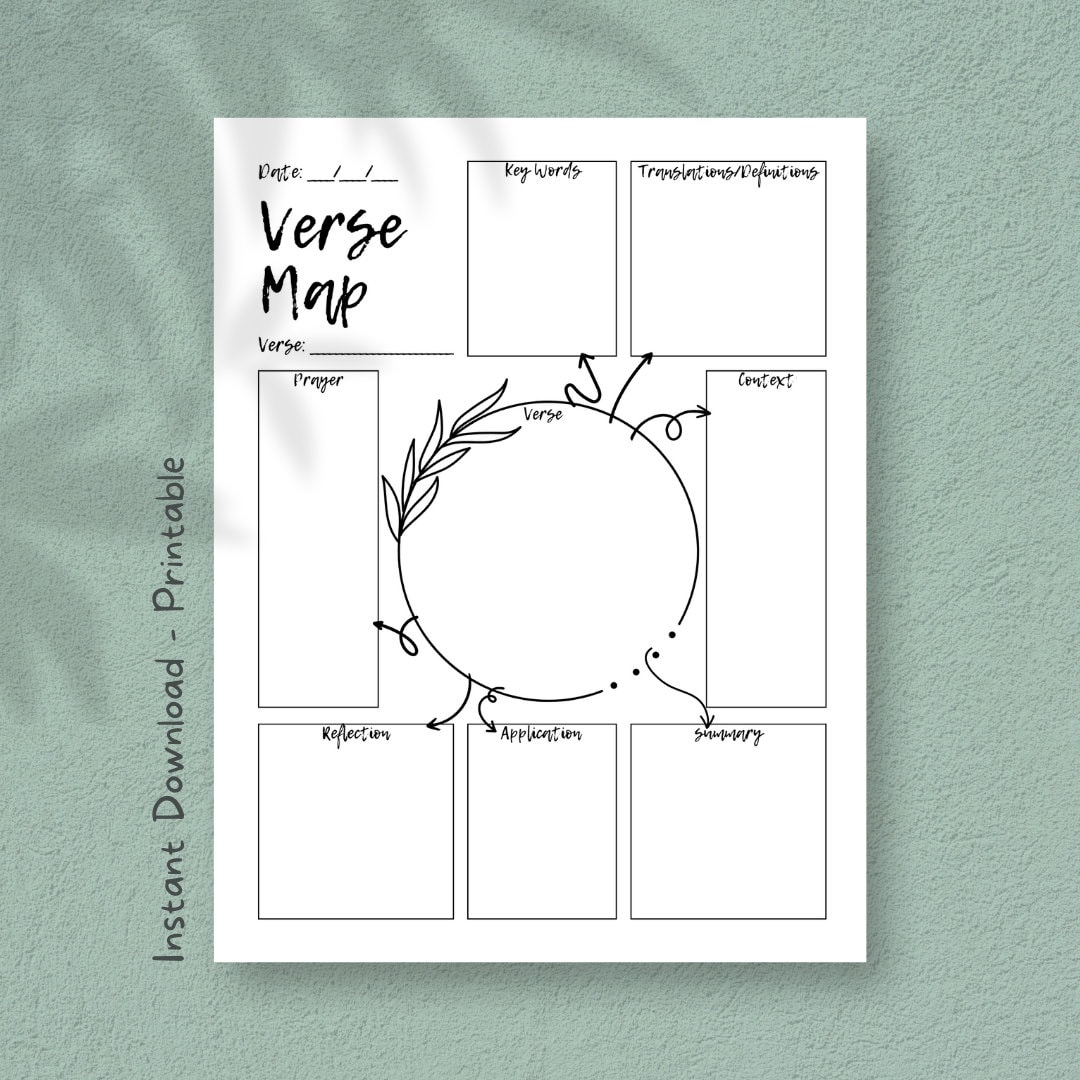 Bible Verse Map for Journal, Verse Map, Spiritual Journal, Self Care ... Bible Verse Map for Journal, Verse Map, Spiritual Journal, Self Care ...