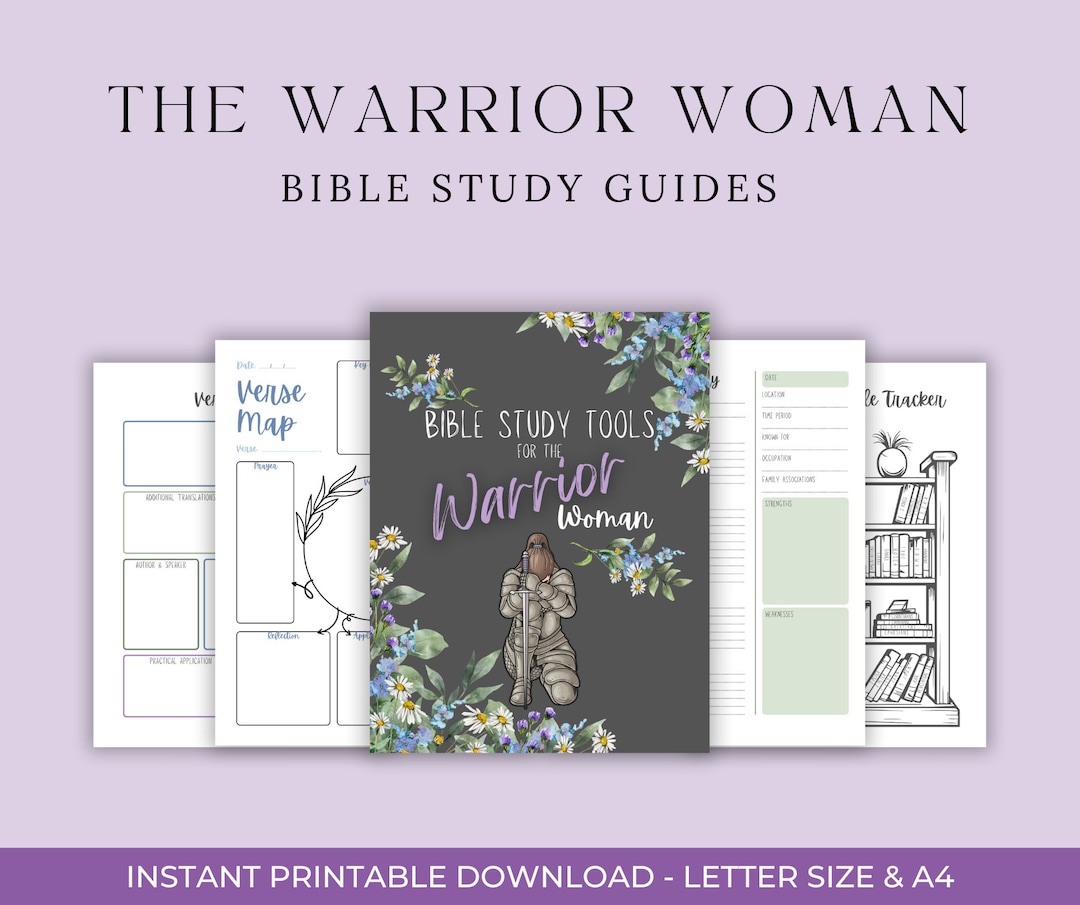 Warrior Woman Bible Study Toolkit: Printable Christian Worksheets ...