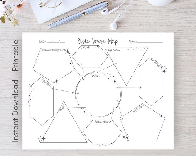 Printable Bible Verse Map: Scripture Study Tool (PDF Download - Etsy Canada