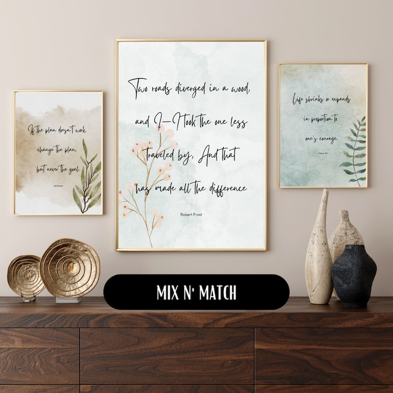 Calming Quote Posters: Motivational Wall Art (read to Print) - Etsy