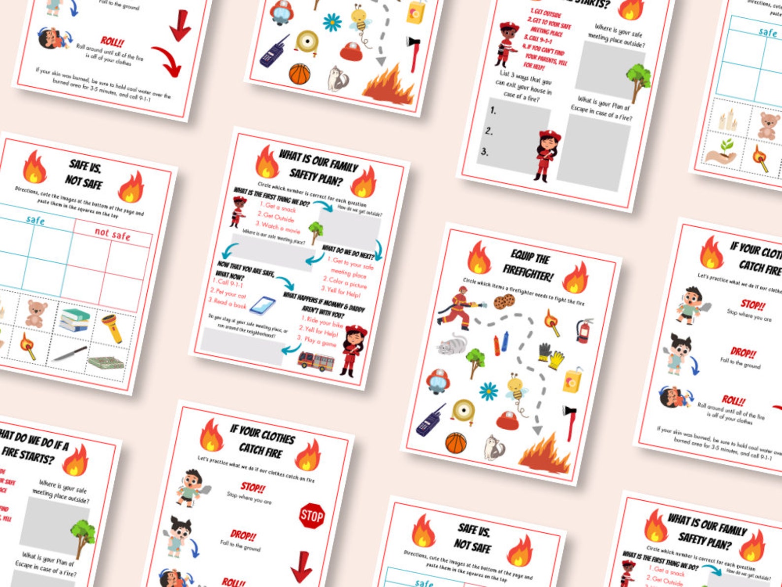 Fire Safety Worksheet, Homeschool Fire Safety, Homeschool Worksheets ...