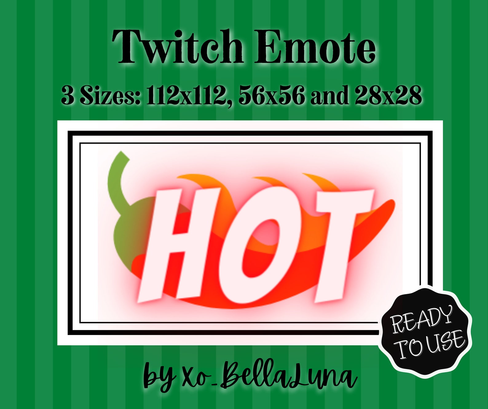 Hot Pepper Twitch Emote Ready to Use - Etsy