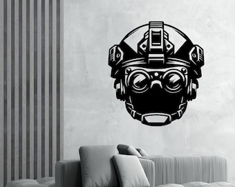 Night Vision Skull Sticker Tactical Helmet Kiss Cut Sticker - Etsy