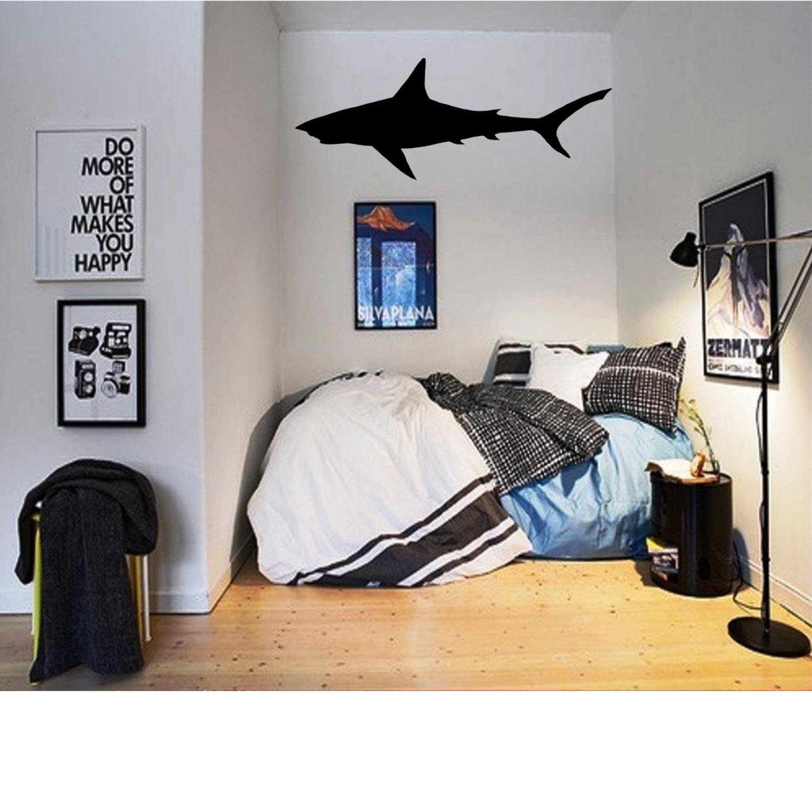 Shark Decal Great White Shark Wall Art Shark Week Shark | Etsy