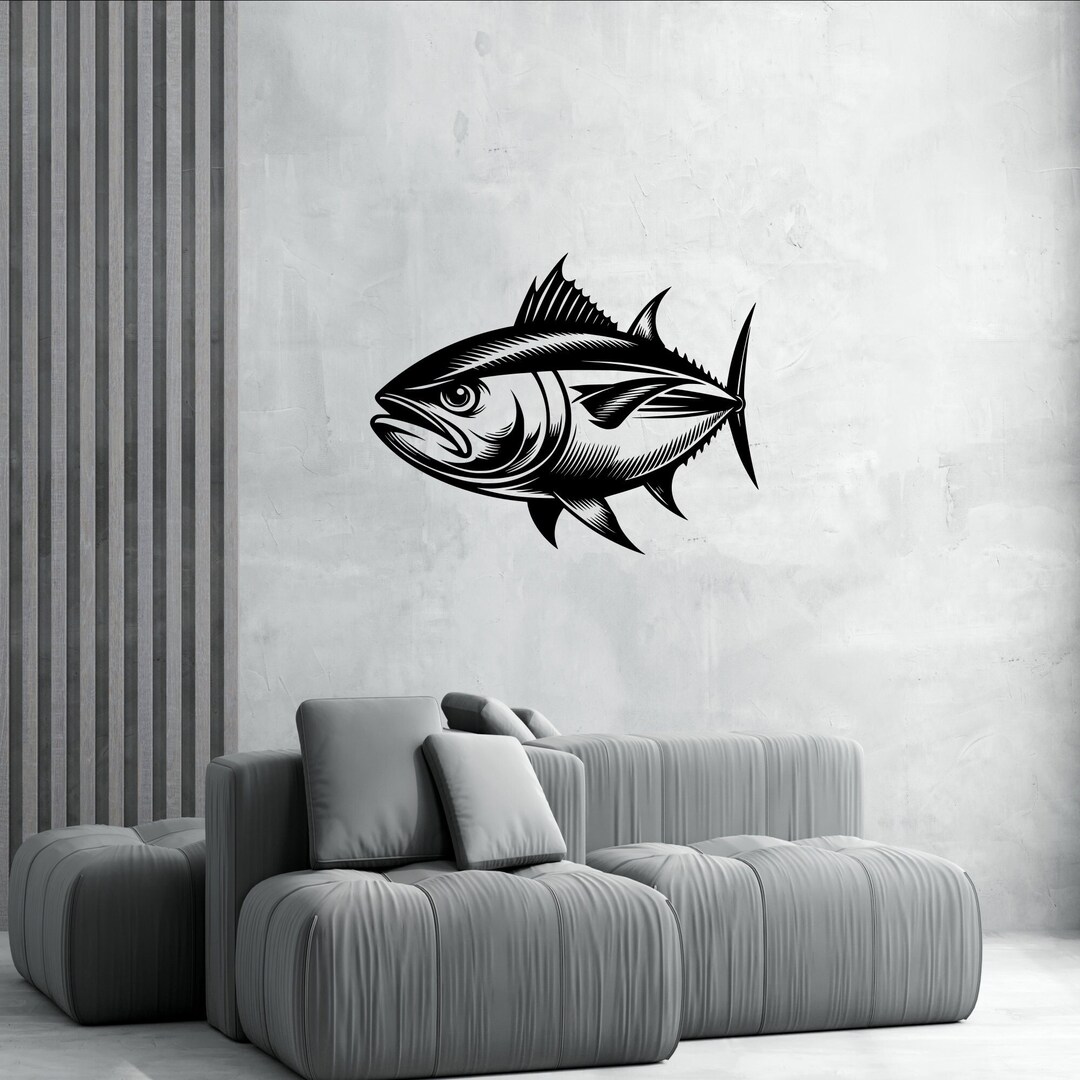 Tuna Decal - Tuna Fish Decal - Tuna Decor - Deep Sea Fishing Decal ...