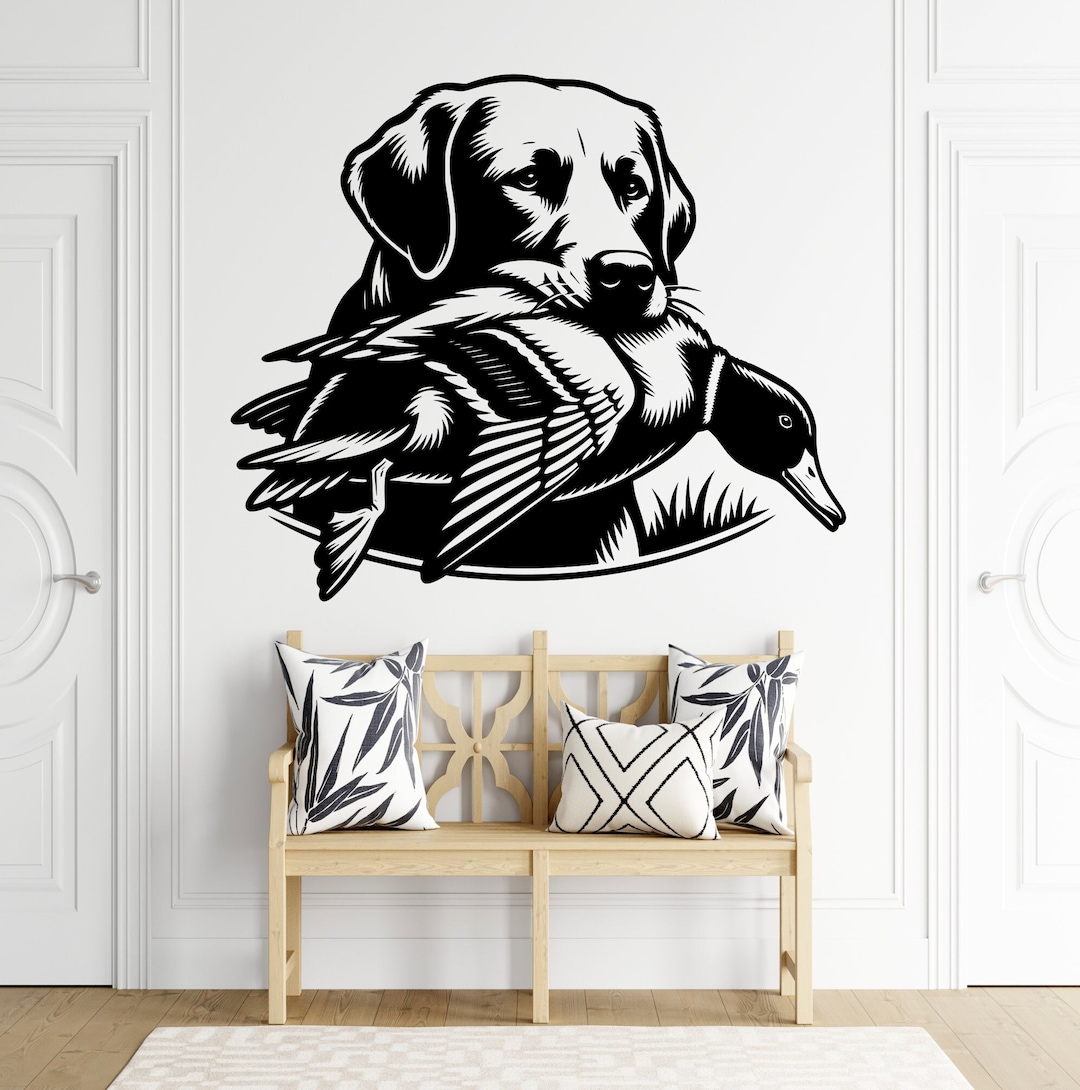 Duck Hunting Decal - Hunting Dog Wall Decal - Labrador Retriever Wall ...