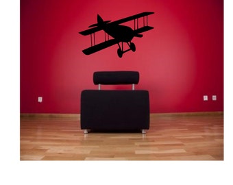 Biplane Wall Decal - Etsy
