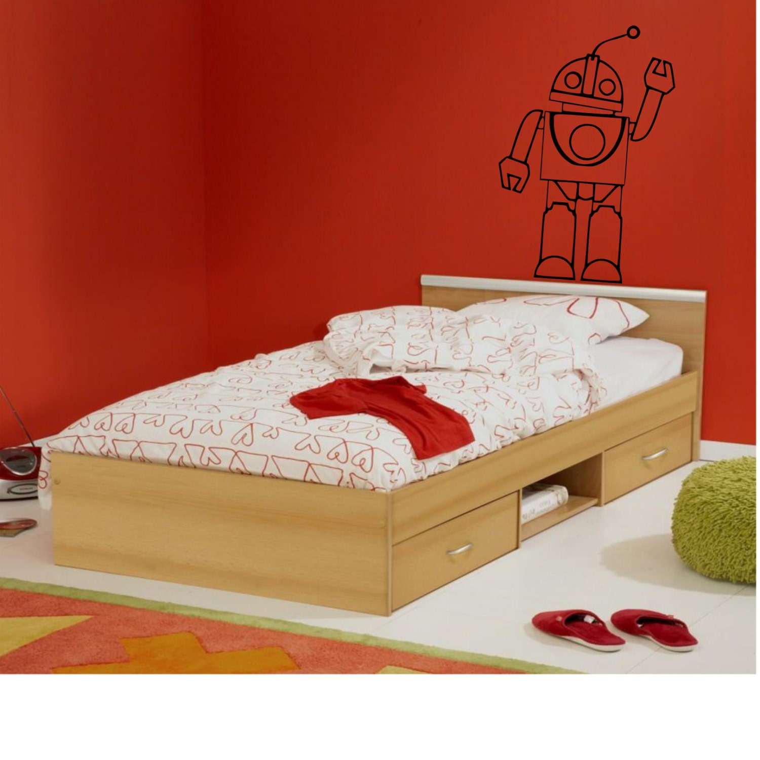 Robot Wall Decal - Kids Room - High Quality Vinyl - Robot Stuff - Robot ...