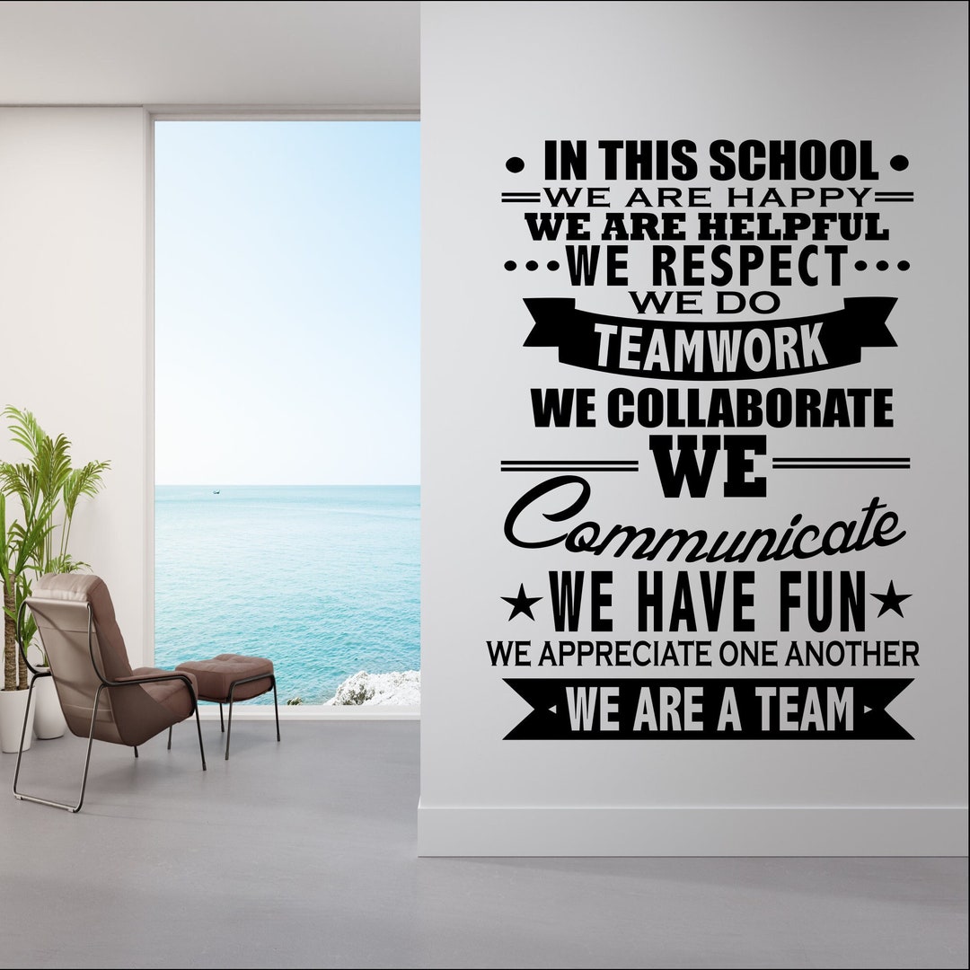 School Decal - School Wall Decal -school Large Decal - Classroom Decal ...