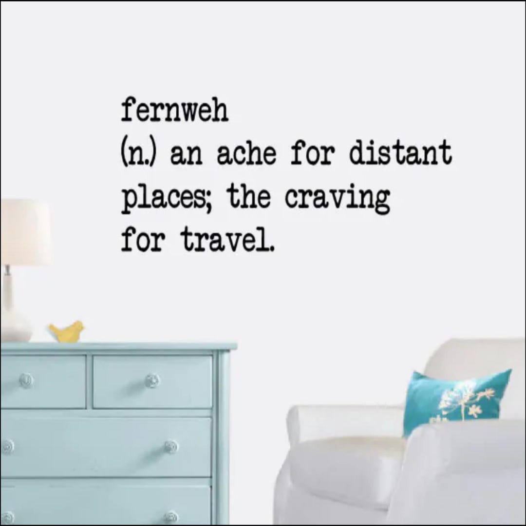 Fernweh Wall Decal - Wall Art - Home Decor - Office - Living Room ...