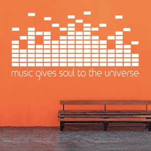 Music Gives Soul to the Universe - Wall Decal - DJ Decal - Home Decor ...