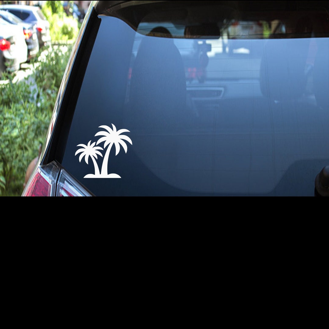 Palm Tree Car Decal - Palm Tree Window Decal - Beach Life Decal - Beach ...
