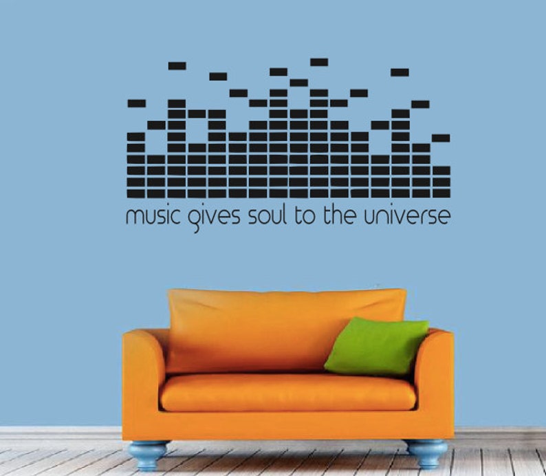 Music Gives Soul to the Universe - Wall Decal - DJ Decal - Home Decor ...
