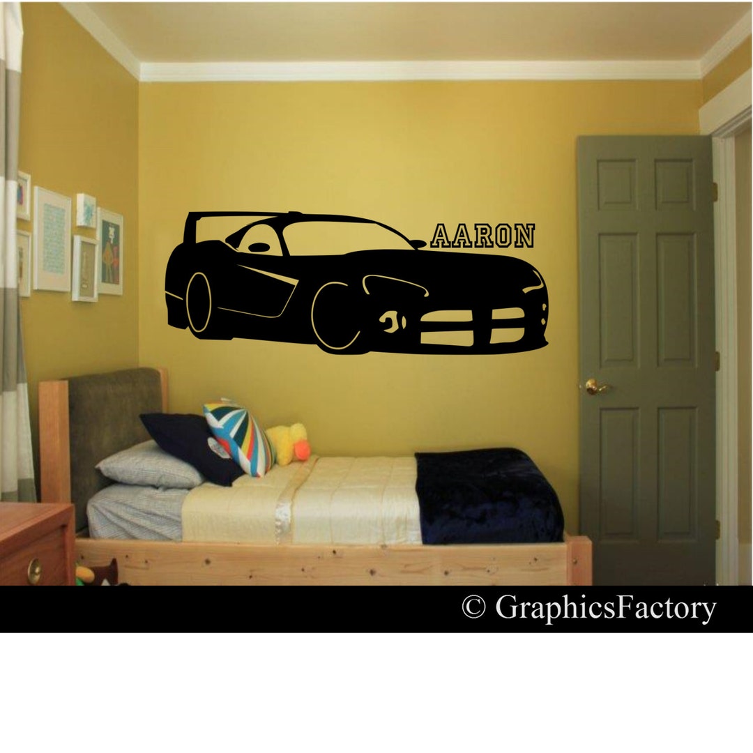 Custom Car Wall Decal - Cool Car Decal - Viper Car Decal - Viper Decal ...