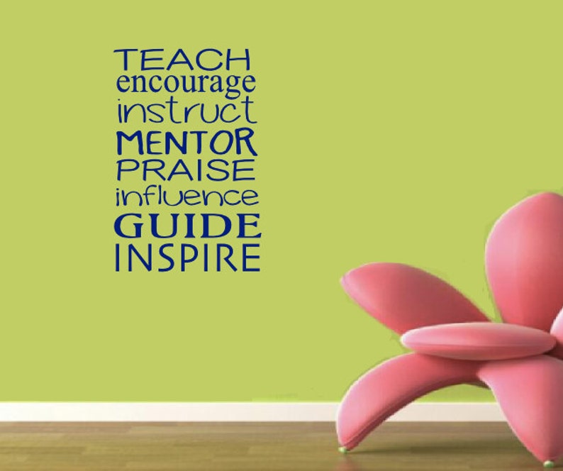 TEACH ENCOURAGE INSTRUCT Wall Decal Classroom Decal - Etsy