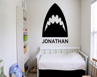 Shark Wall Decal Great White Shark Home Decor Mural Peel & Stick Jaws ...