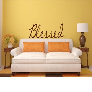 Blessed Wall Decal - Christian Decal - Blessed Decal - Blessed Wall Art ...