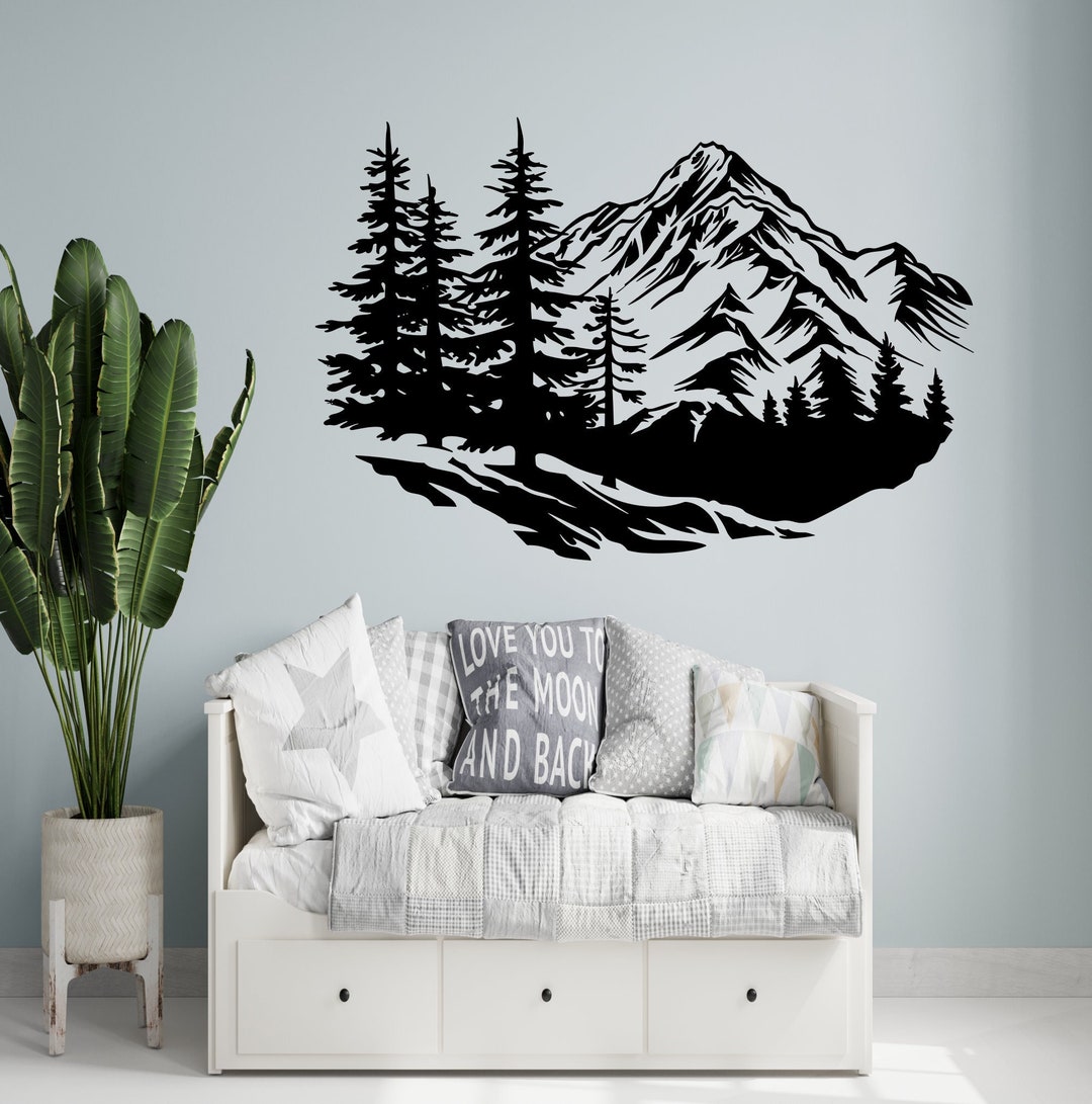 Mountain Top Decal - Mountain Decal - Mountain Top Decal - Mountain ...