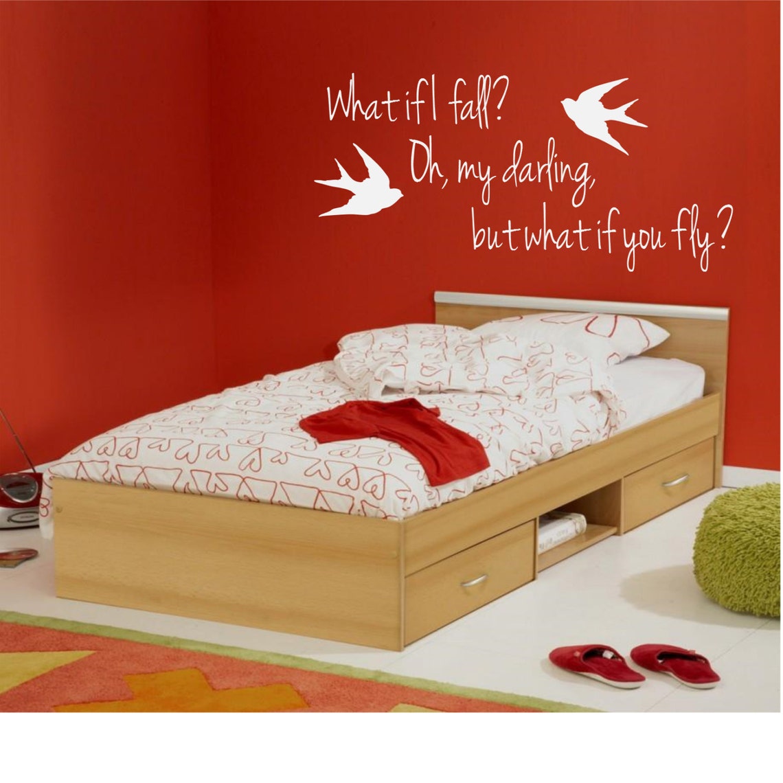 What If I Fall? Oh, My Darling, but What If You Fly? Wall Decal Second ...