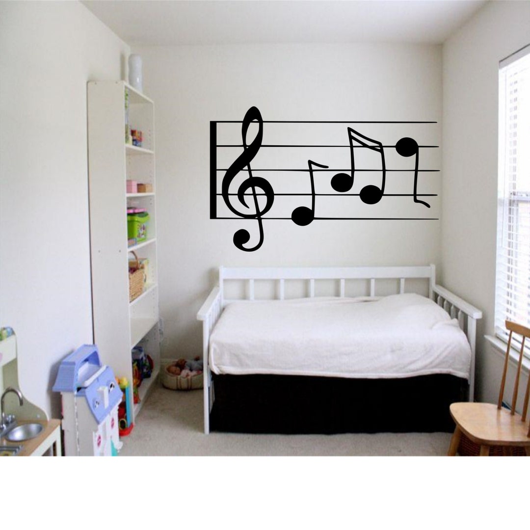 Music Notes Wall Decal - Music Room Decal - Music Decal - Music Sticker ...