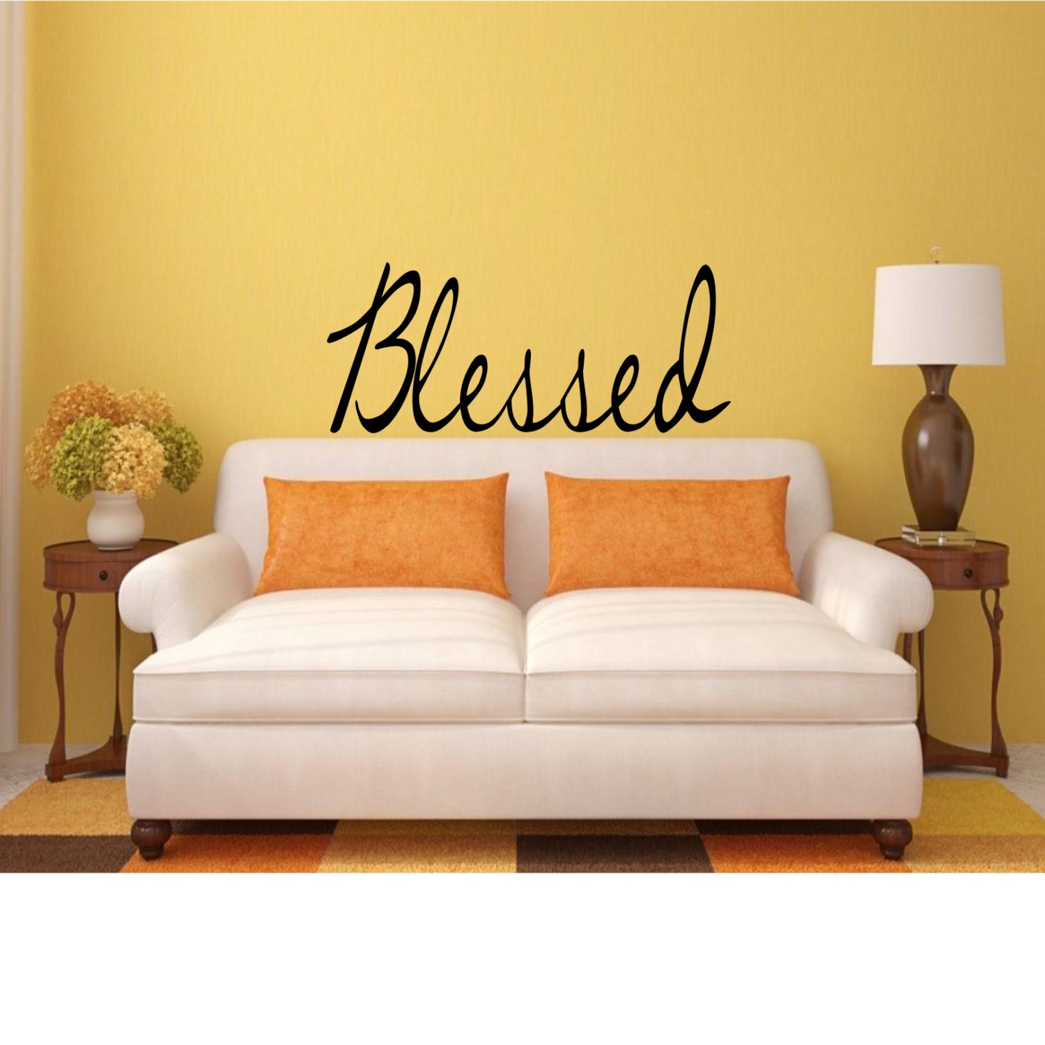 Blessed Wall Decal Christian Decal Blessed Decal Blessed | Etsy