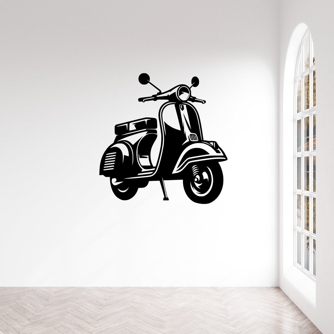 Vespa Wall Decal - Italy Decal - Vespa Scooter - Riding a Vespa ...