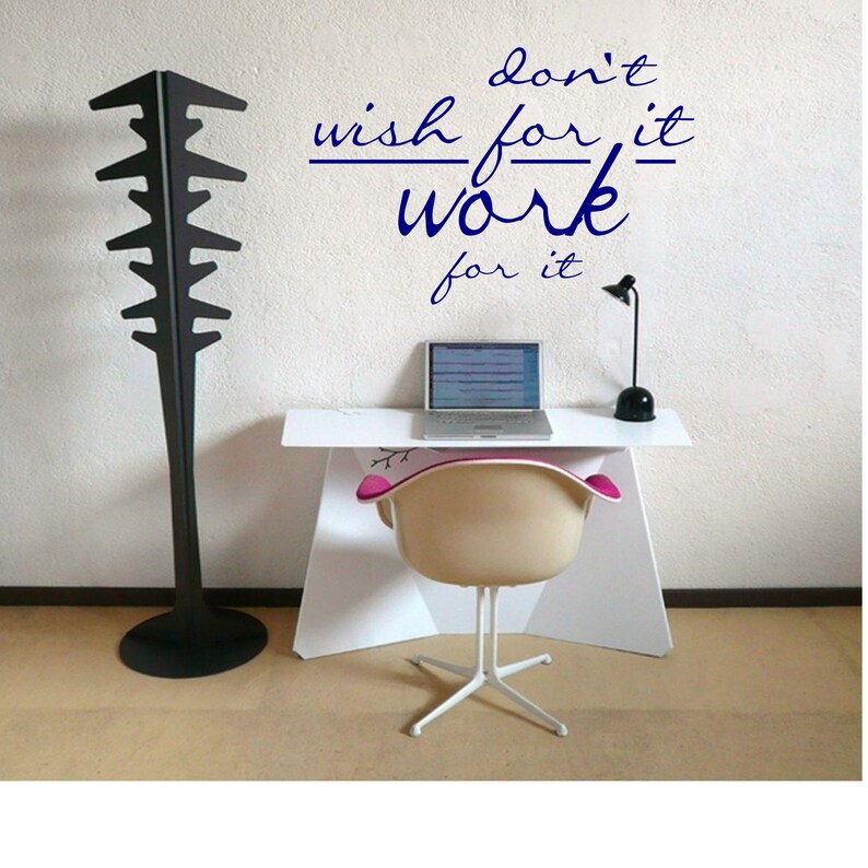 Don't Wish for It Work for It Wall Decal workout Decal | Etsy