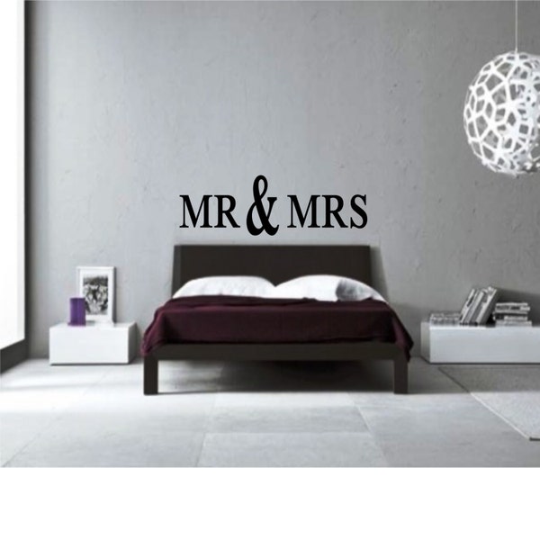 Mr and Mrs Wall Decal - Etsy