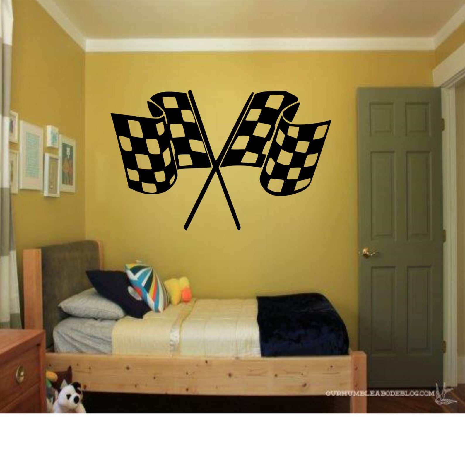Checkered Flag Wall Decal - Etsy