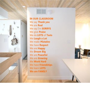 Classroom Decal - in Our Classroom Wall Decal - Teacher Decal - Back to ...