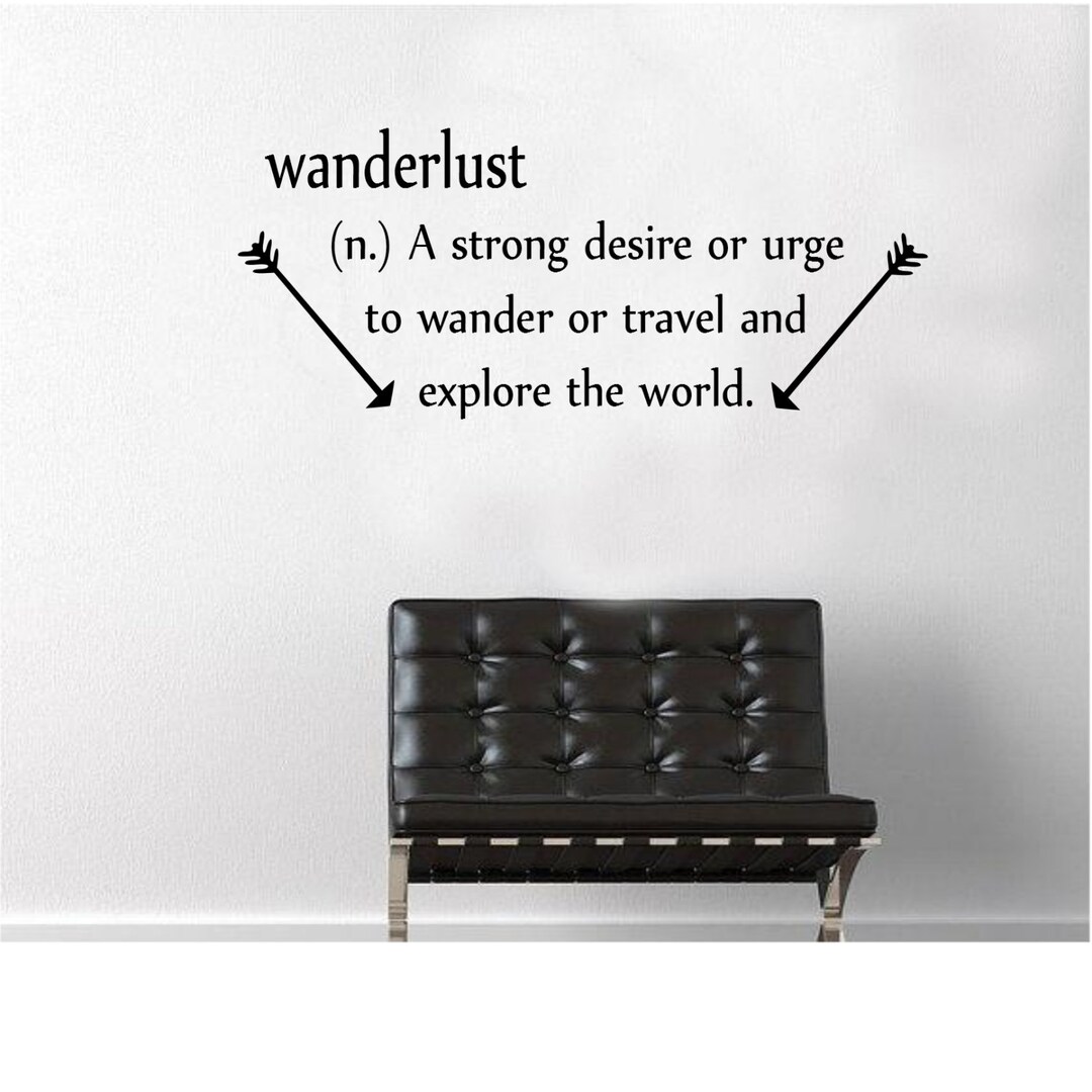 Wanderlust Wall Decal With Arrows Home Decor Gift Idea Travel Decal ...