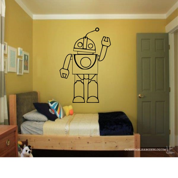 Robot Wall Decal - Etsy