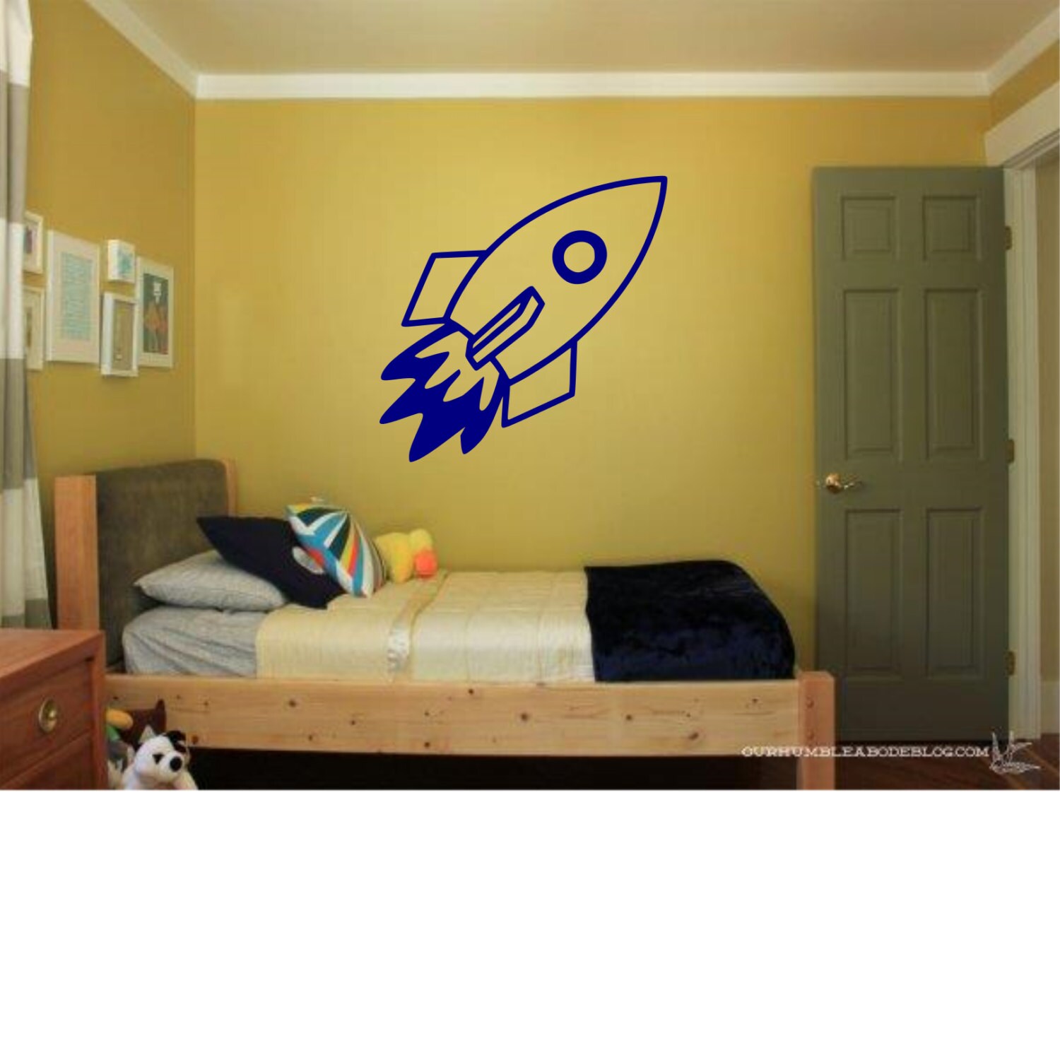 Rocketship or Spaceship Wall Decal | Etsy